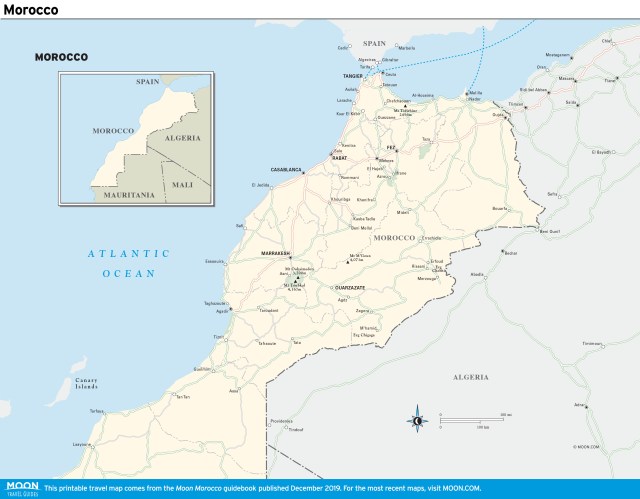 Tourist map of morocco with cities 60 photos - Arptravels.com